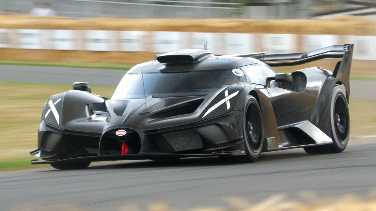 Bugatti Bolide Unleashed at a High-Speed Racing Event