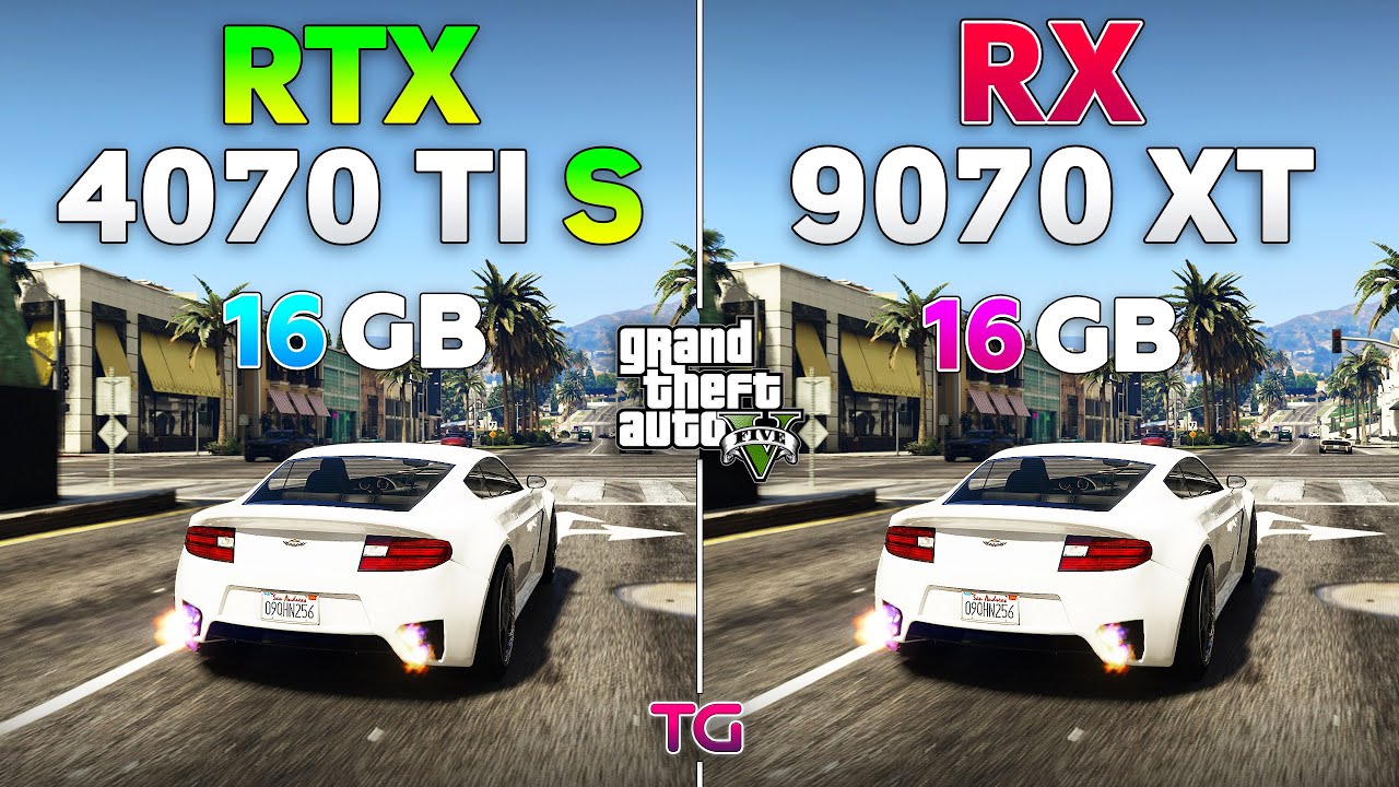 GTA 5 enhanced - RX 9070 XT vs RTX 4070 Ti SUPER | Ray tracing, DLSS/FSR