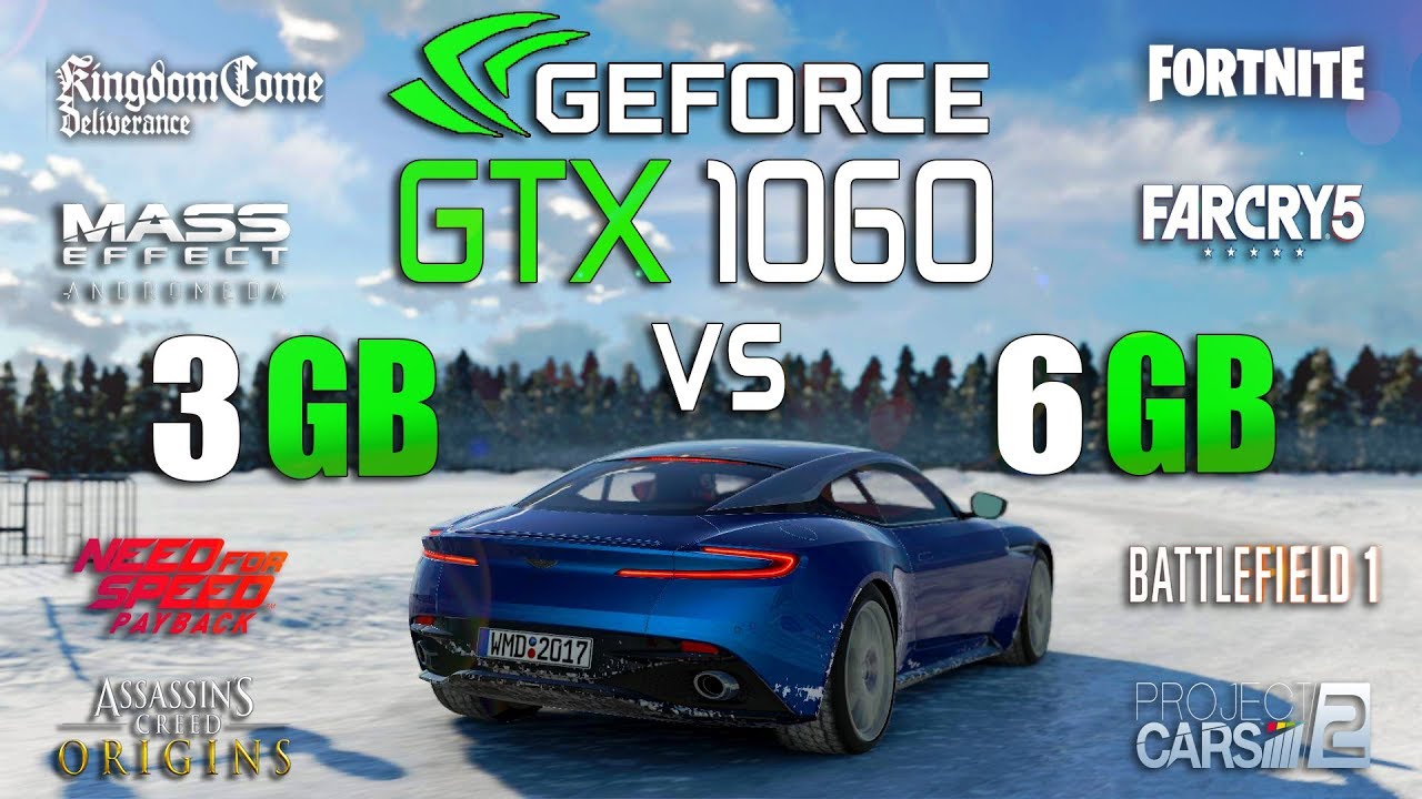 GTX 1060 3GB vs 6GB test in 8 new games