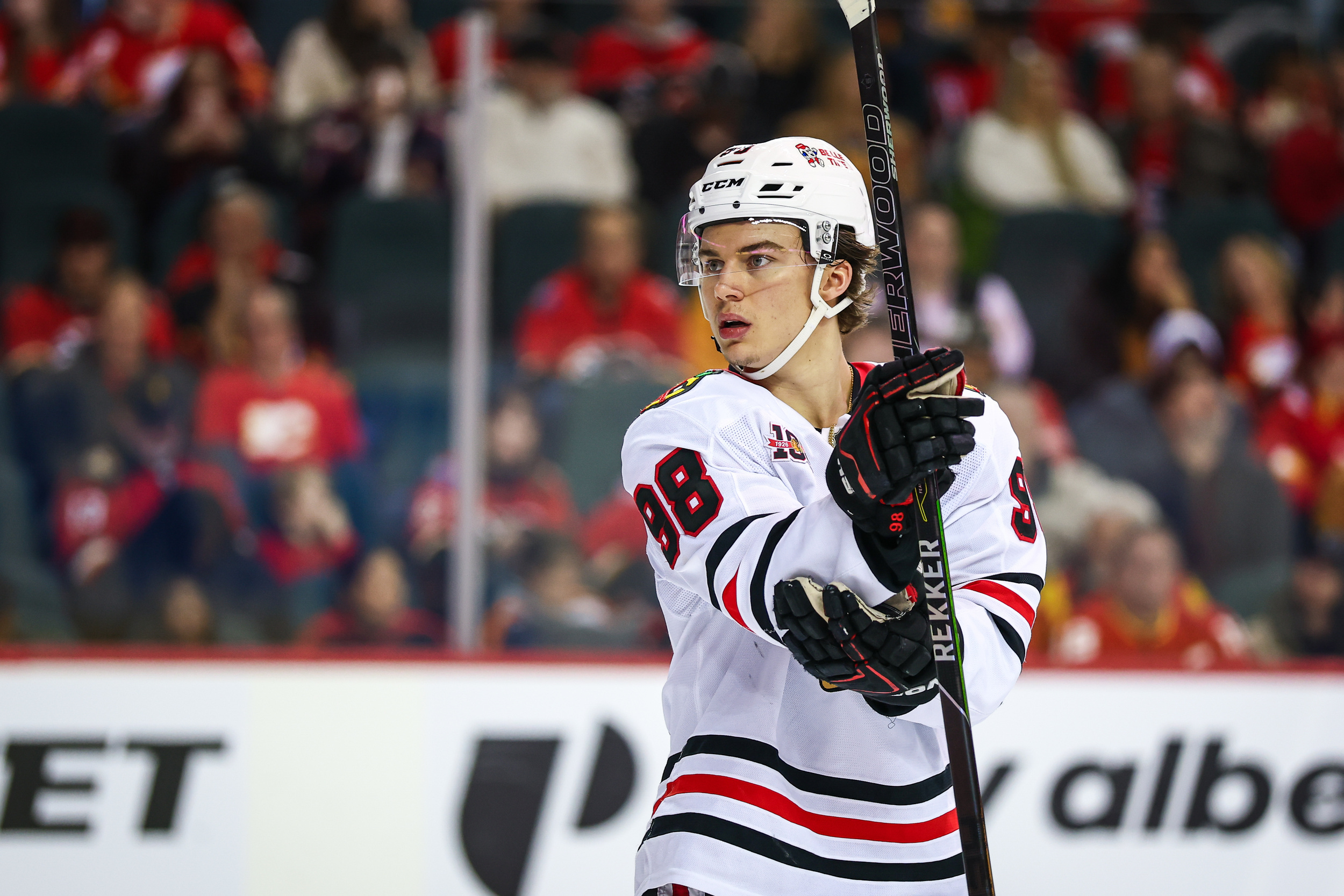 Blackhawks Shut Out Flames as Bedard Leads With 4 Points