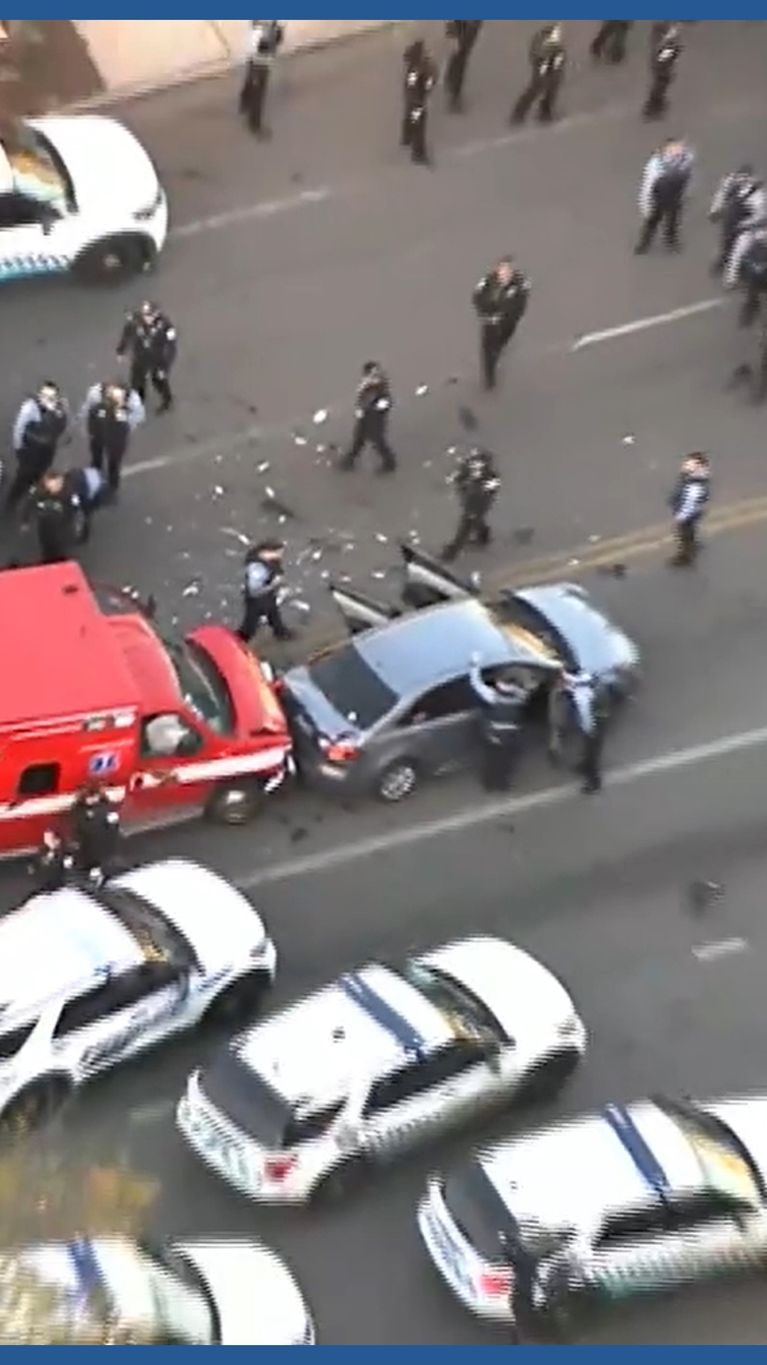 Chopper Cam: Stolen Ambulance Crashes during Police Chase in Chicago