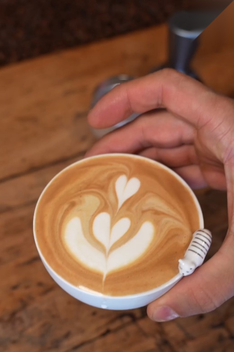 Schöne Latte Art - Kaffee mit Herz-Stil