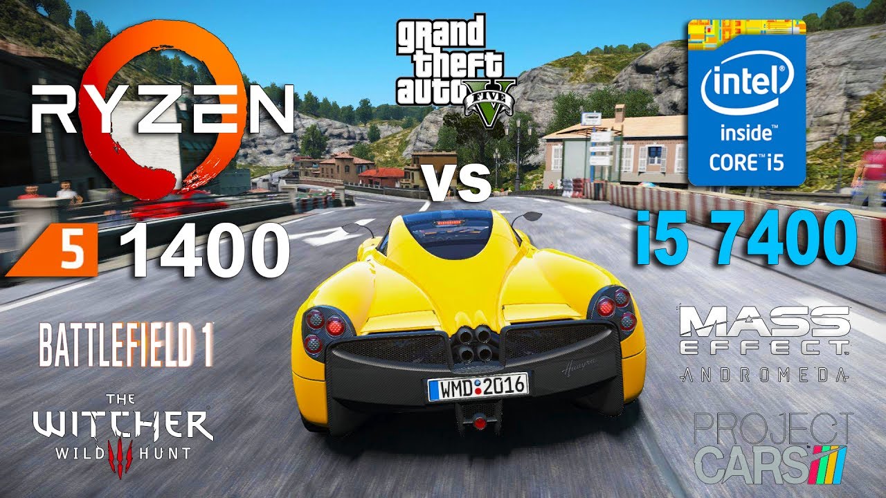 Ryzen 5 1400 vs i5 7400 test in 5 games (RX 580)