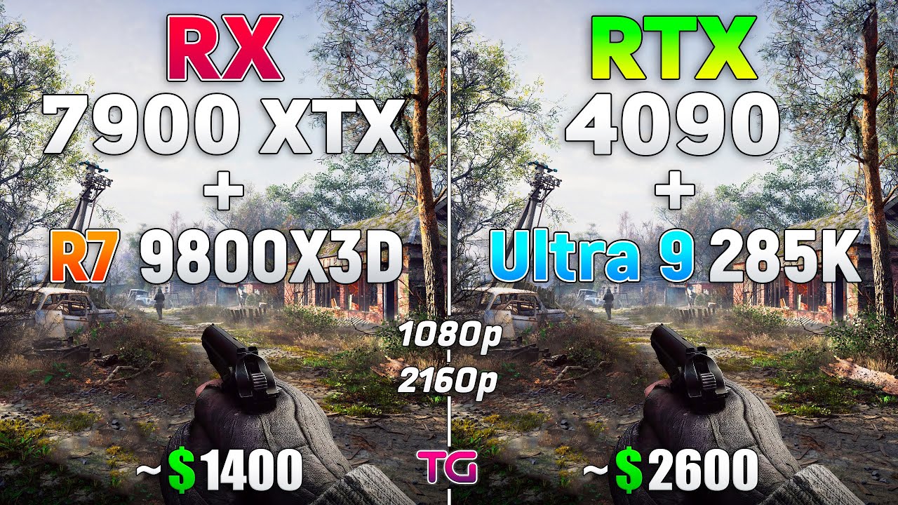 RX 7900 XTX + Ryzen 7 9800X3D vs RTX 4090 + Ultra 9 285K - Test in ...