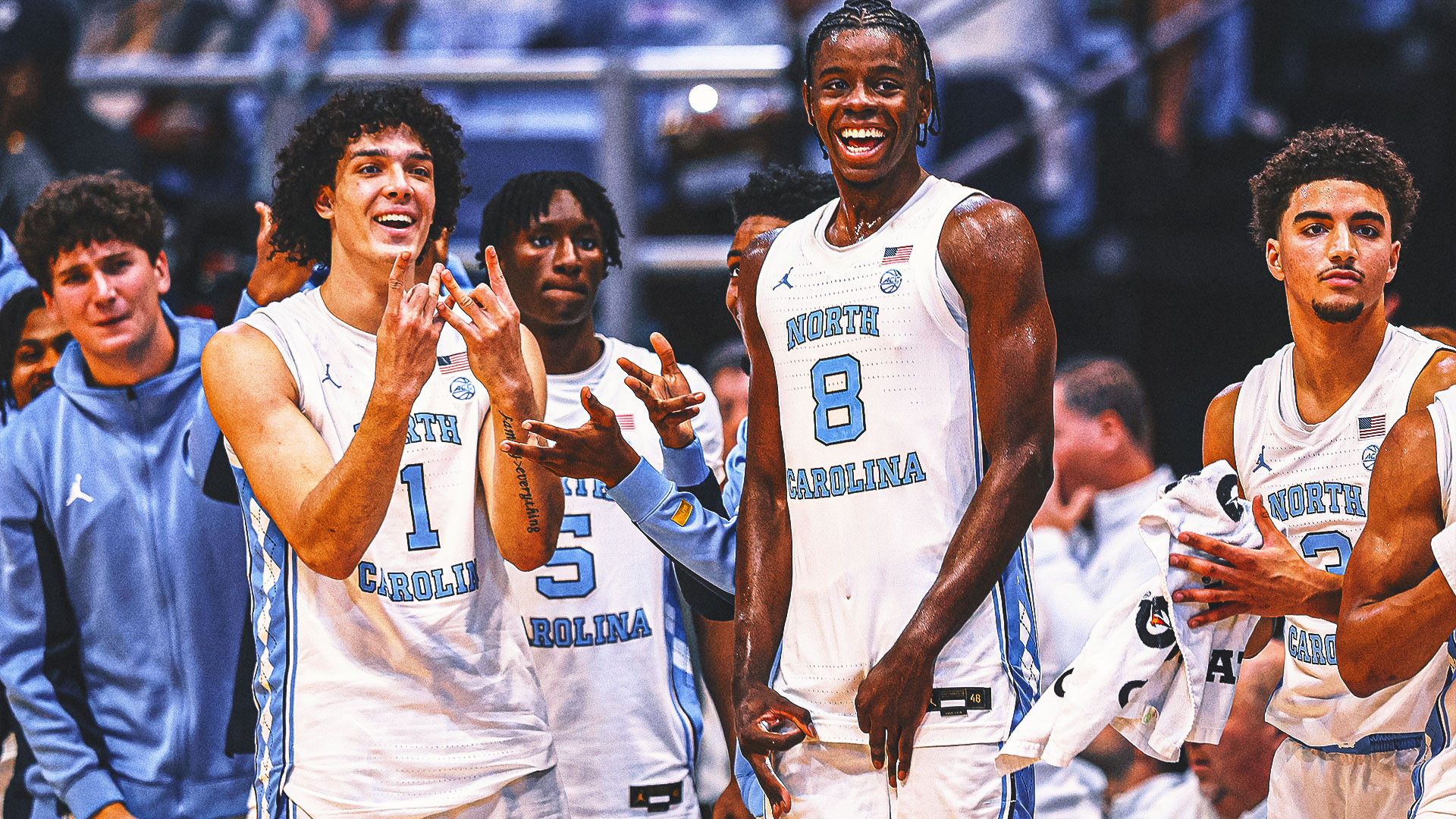 No. 25 UNC Defeats No. 19 Kansas After Furious 2nd Half Rally
