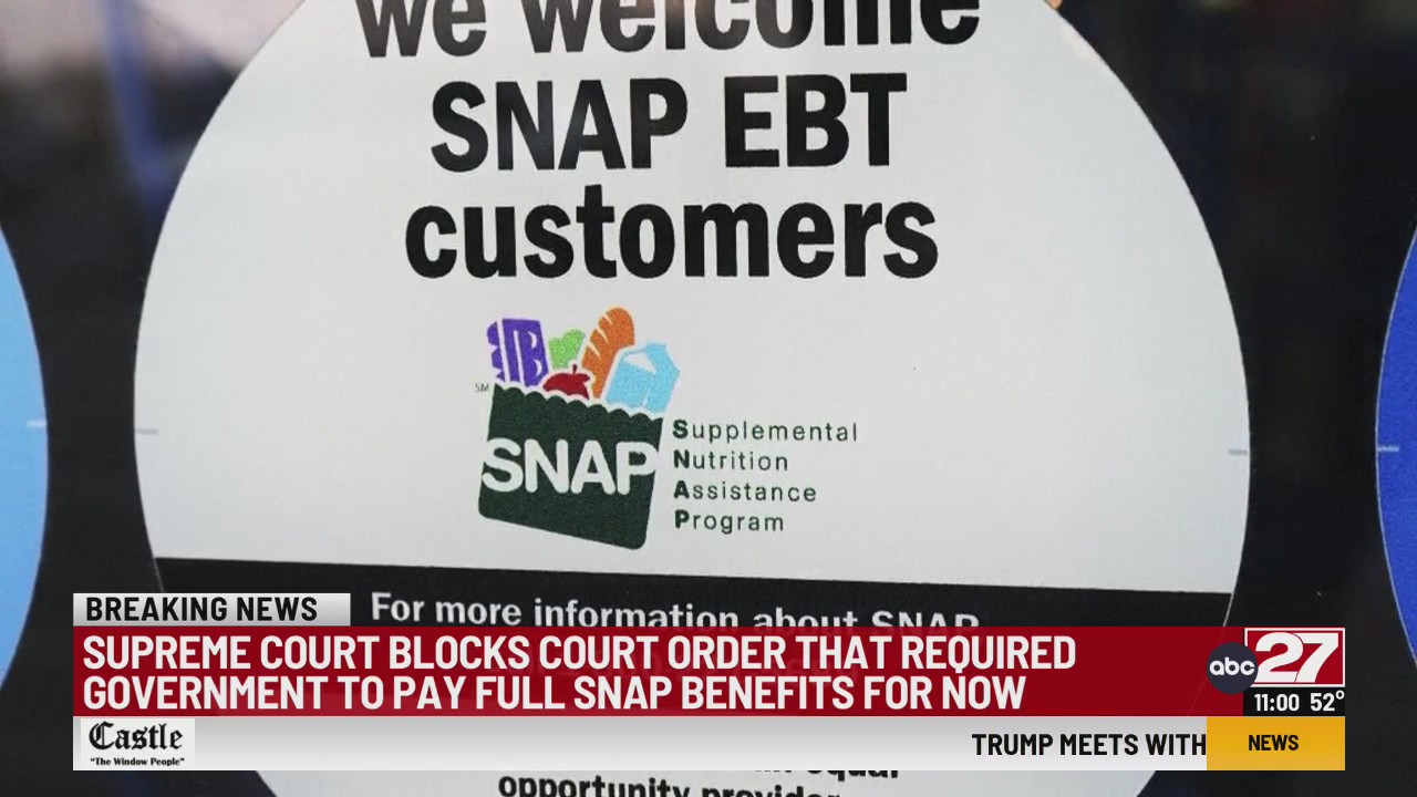 Supreme Court issues emergency order to block full SNAP food aid payments