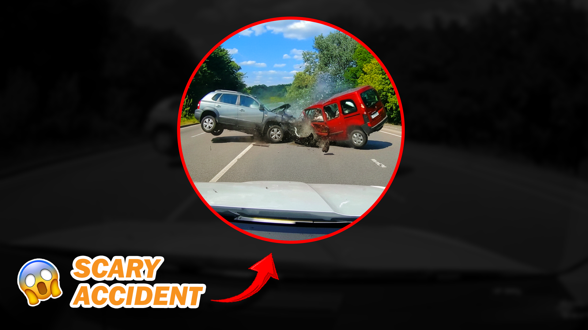 Collision Involving a Car Caught on Camera