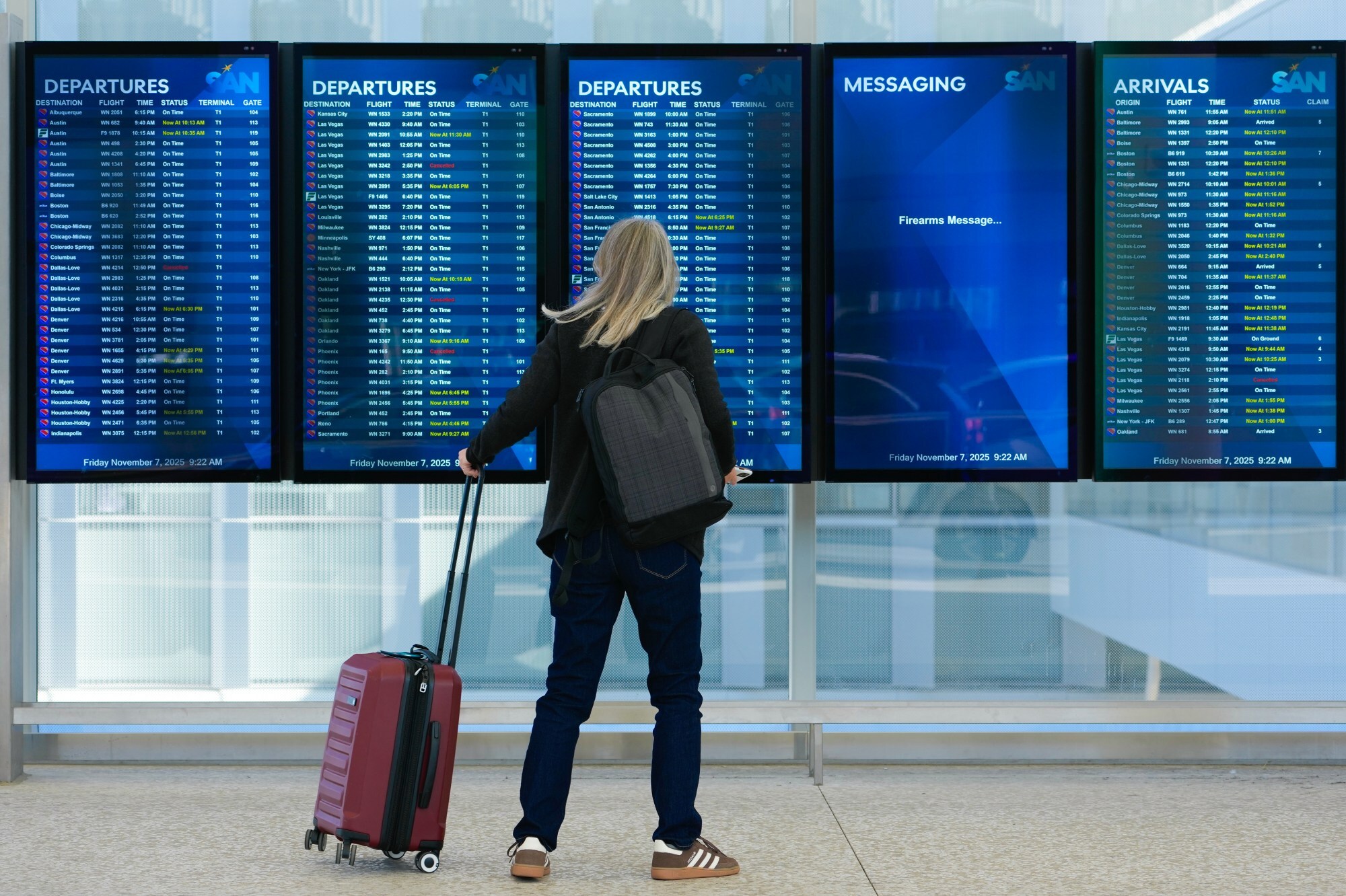 San Diego passengers adjust to day one of flight cancellations amid ...