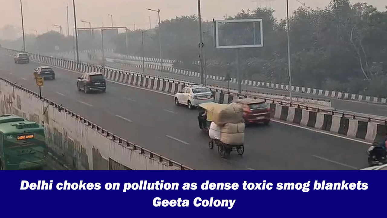 Delhi chokes on pollution as dense toxic smog blankets Geeta Colony