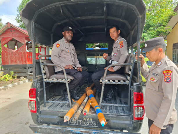 Polsek Sentani Kota SIta Meriam Spiritus