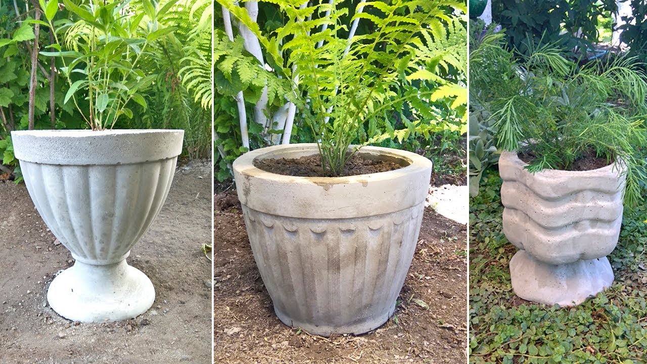 Cement Vases for Garden Decoration