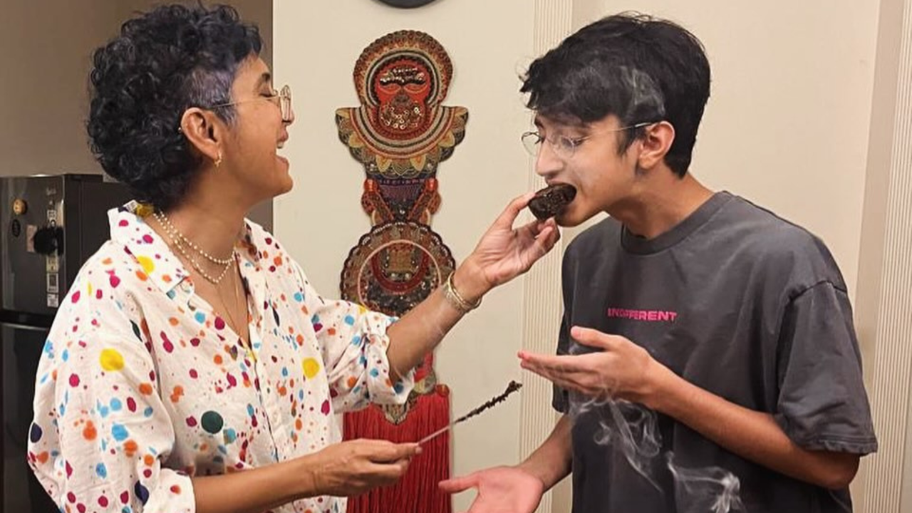 Aamir Khan and Kiran Rao's son, Azad, prepares a coffee-chocolate cake ...