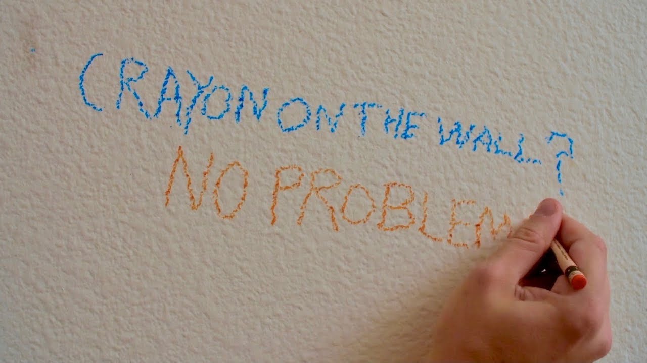 Remove crayon marks from walls using a genius and fast cleaning method