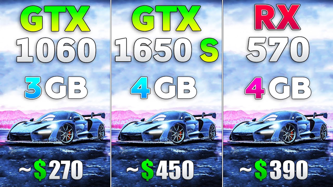 RX 570 4GB vs GTX 1650 SUPER 4GB vs GTX 1060 3GB which is better in 2021?