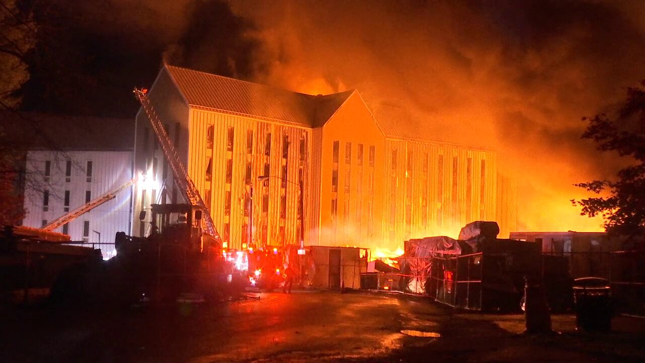 More than 200 forced out after massive fire destroys apartment