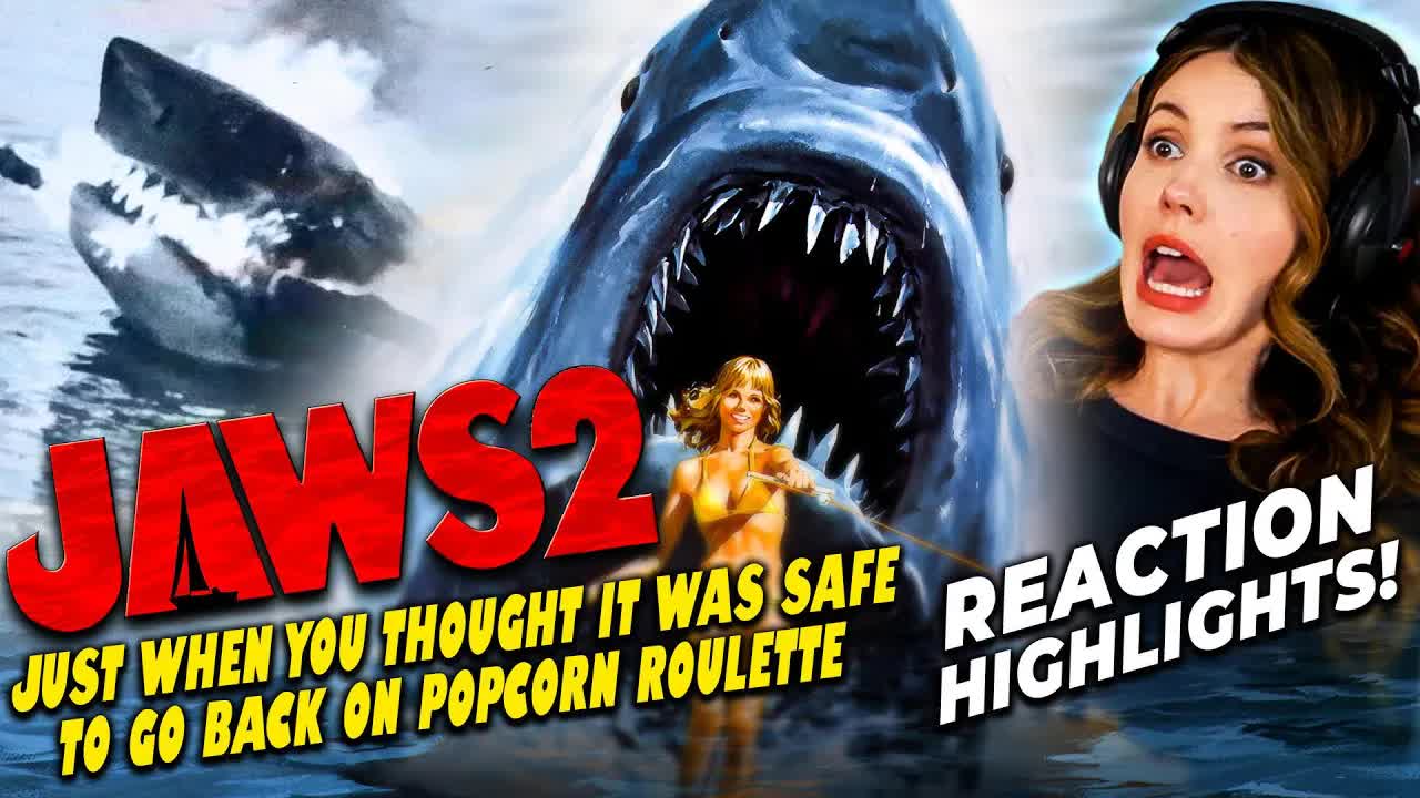 Cami is not safe in the water watching JAWS 2 (1978) movie reaction ...
