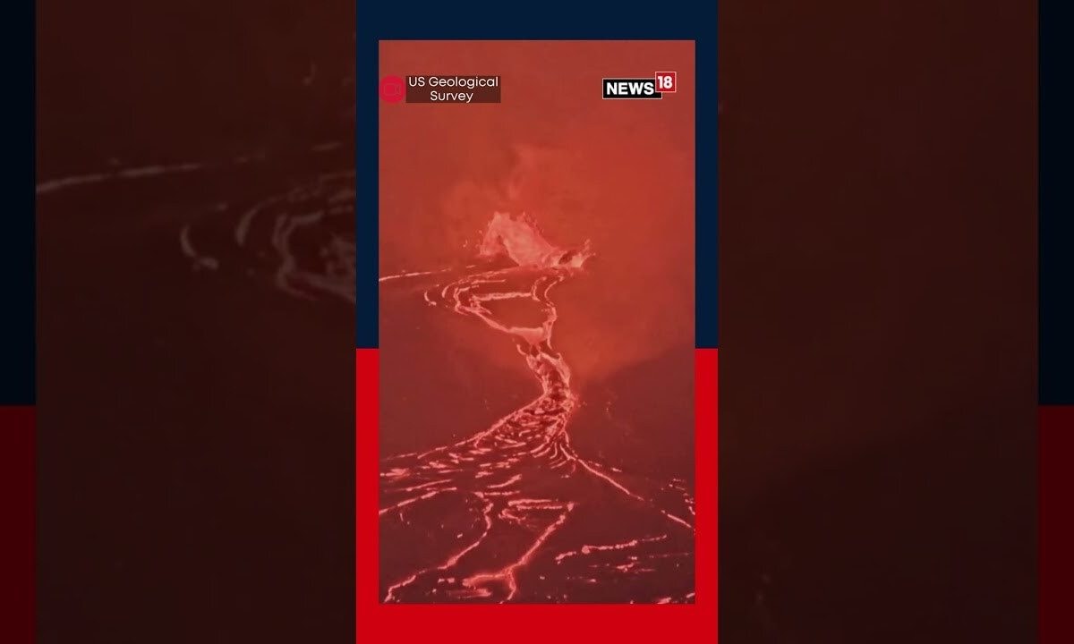 Molten Lava Flows Stunningly from Kilauea Volcano Crater at Dusk ...