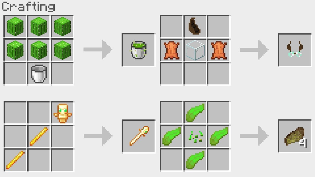 Special Minecraft 1.14 crafting recipes