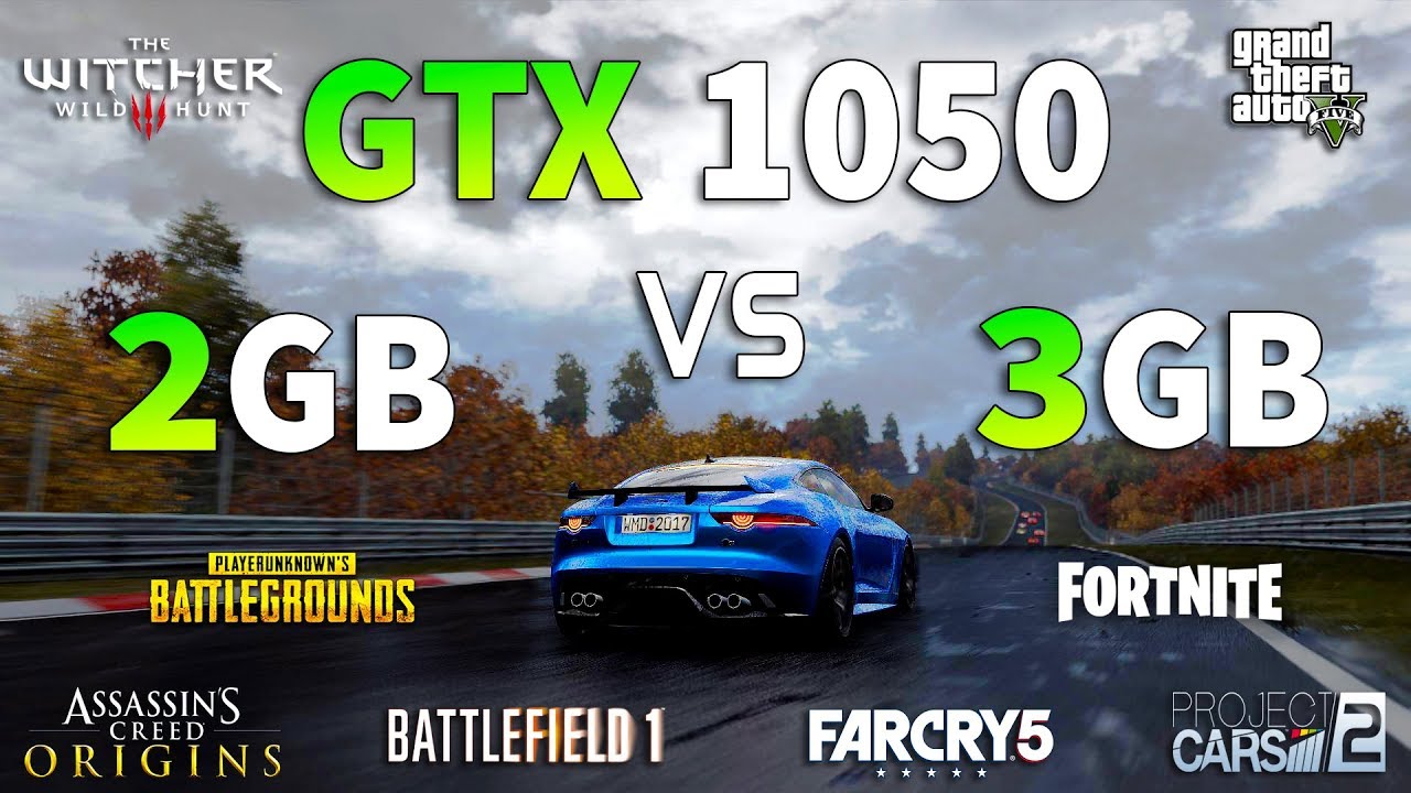 GTX 1050 3GB vs GTX 1050 2GB test in 8 games