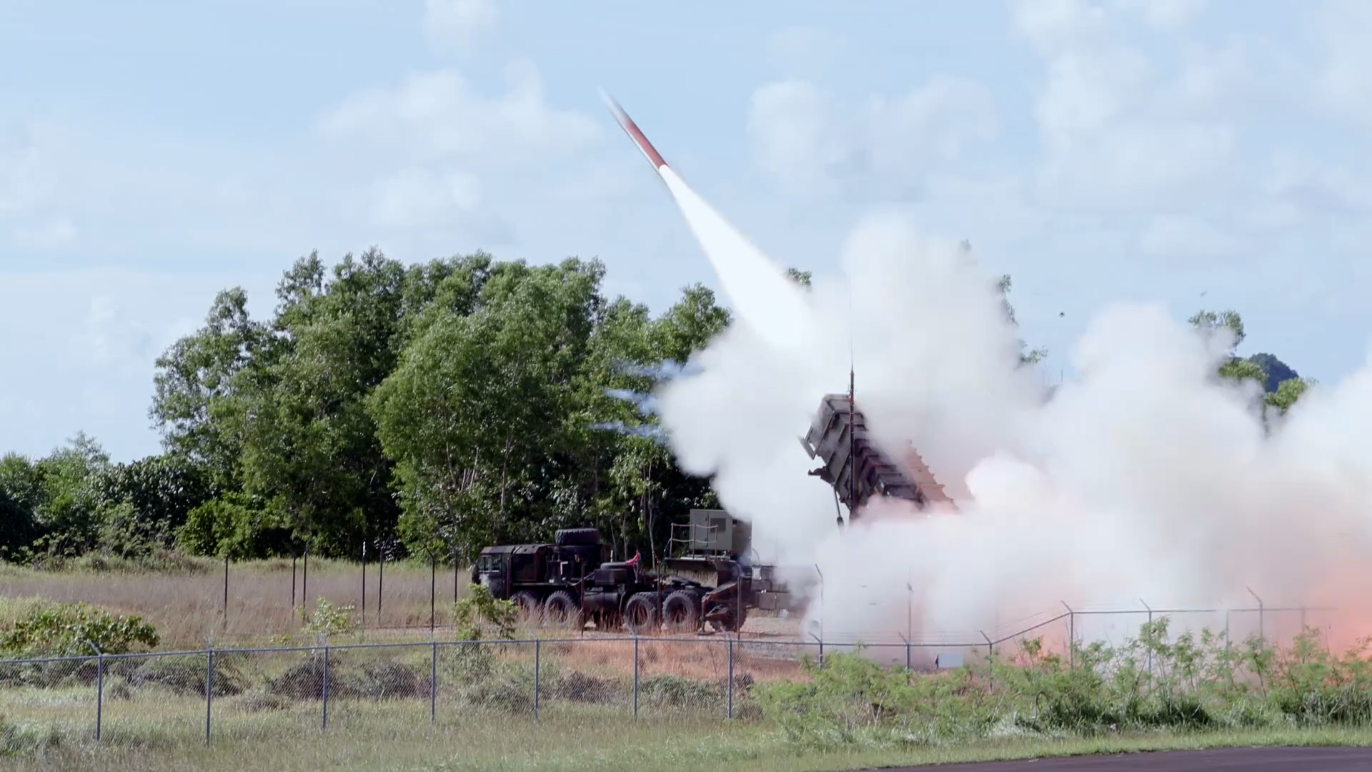 US Army Missiles Fired from Launching Station