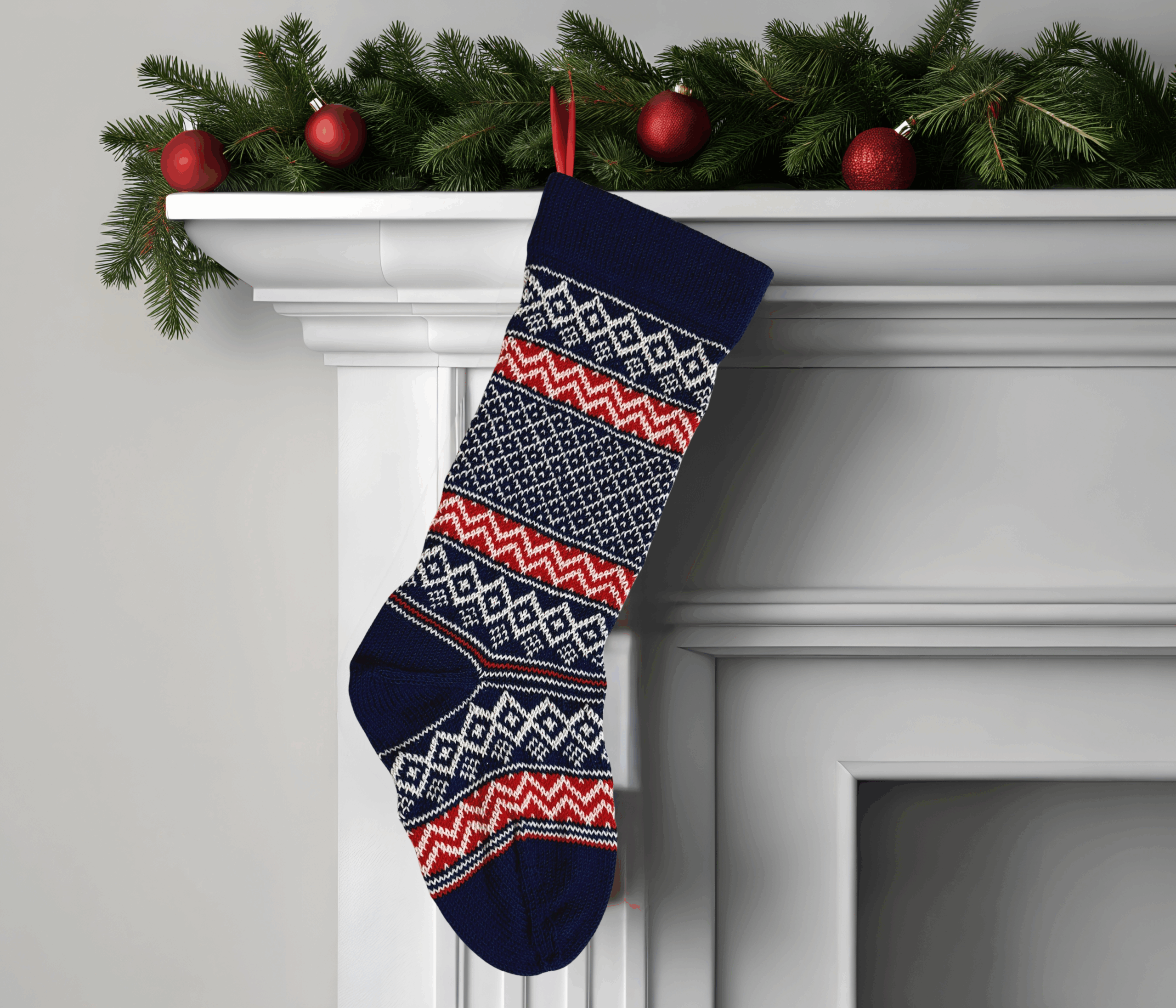 Fair Isle Holiday Stocking