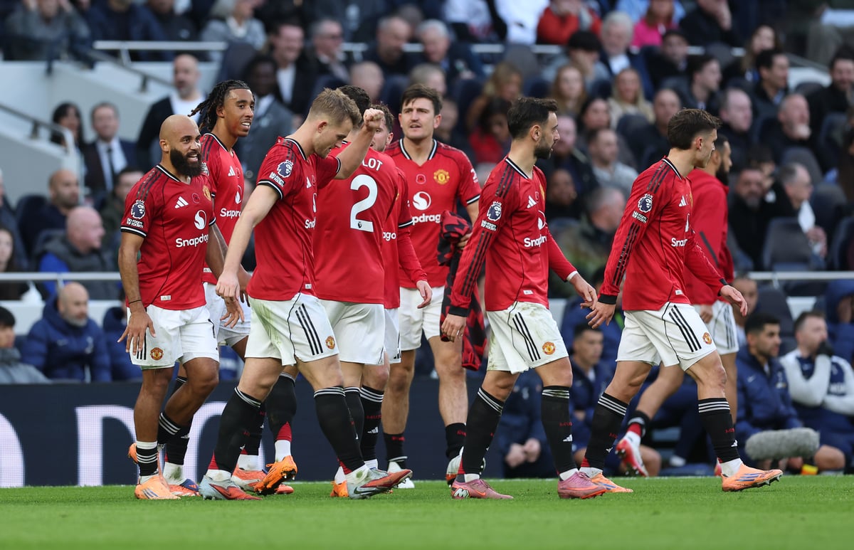 Tottenham 2-2 Man Utd: De Ligt earns ten-man visitors a point - LIVE
