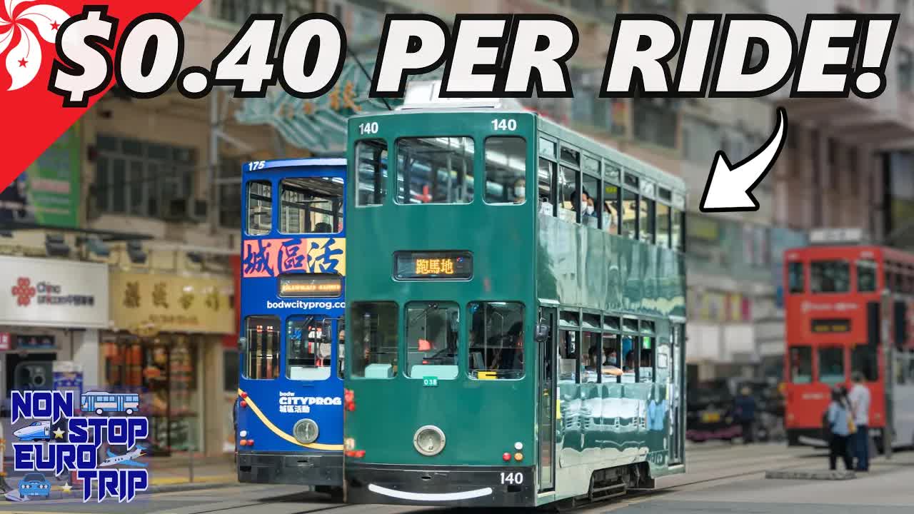 Hong Kong's Famous 120 YEAR OLD Double Decker Trams
