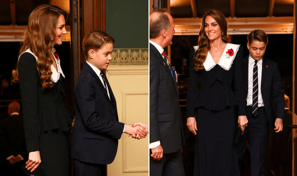 Kate dazzles in £1,685 Alessandra Rich dress alongside George at Royal ...