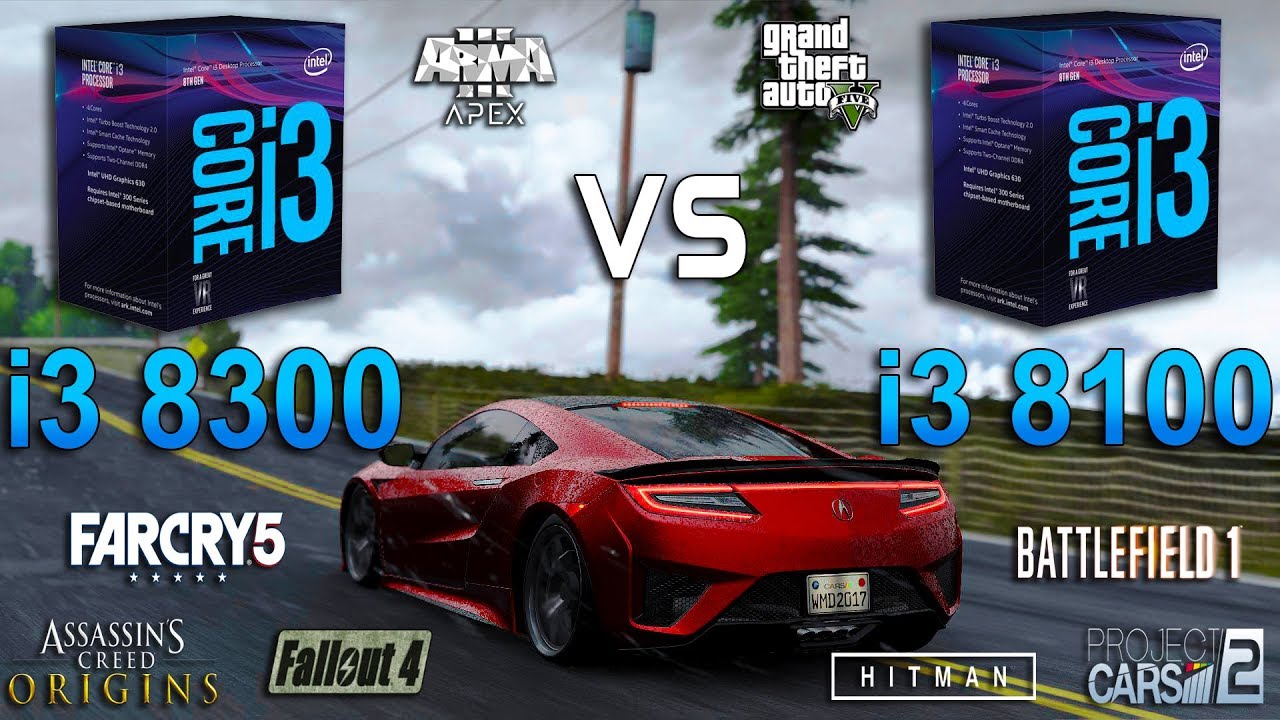 I3 8300 vs I3 8100 test in 8 games