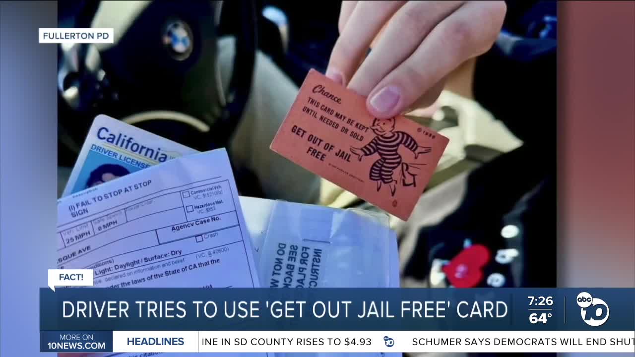 Fact or Fiction: Driver tries to get out of ticket with ‘Get Out of ...