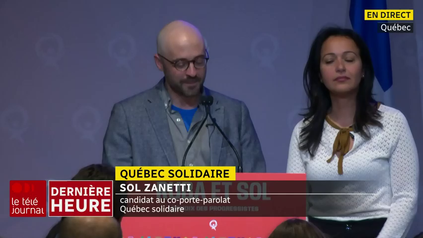 Discours de Sol Zanetti, nouveau co-porte-parole de Québec solidaire