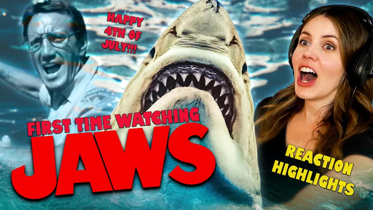 Cami bitten by JAWS (1975) movie reaction first time watching