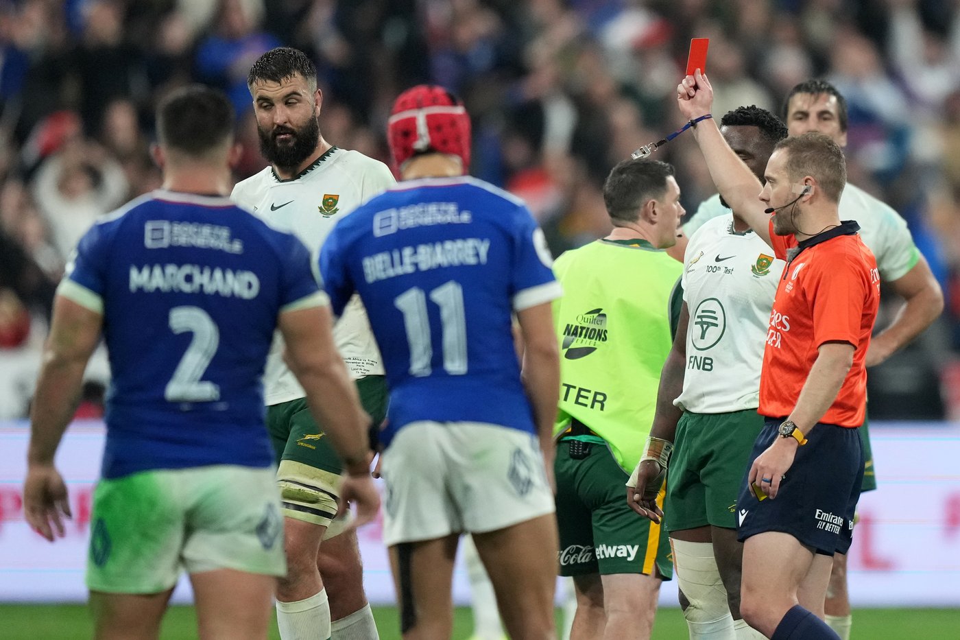 Springboks lock De Jager loses appeal against 4-game suspension for red ...