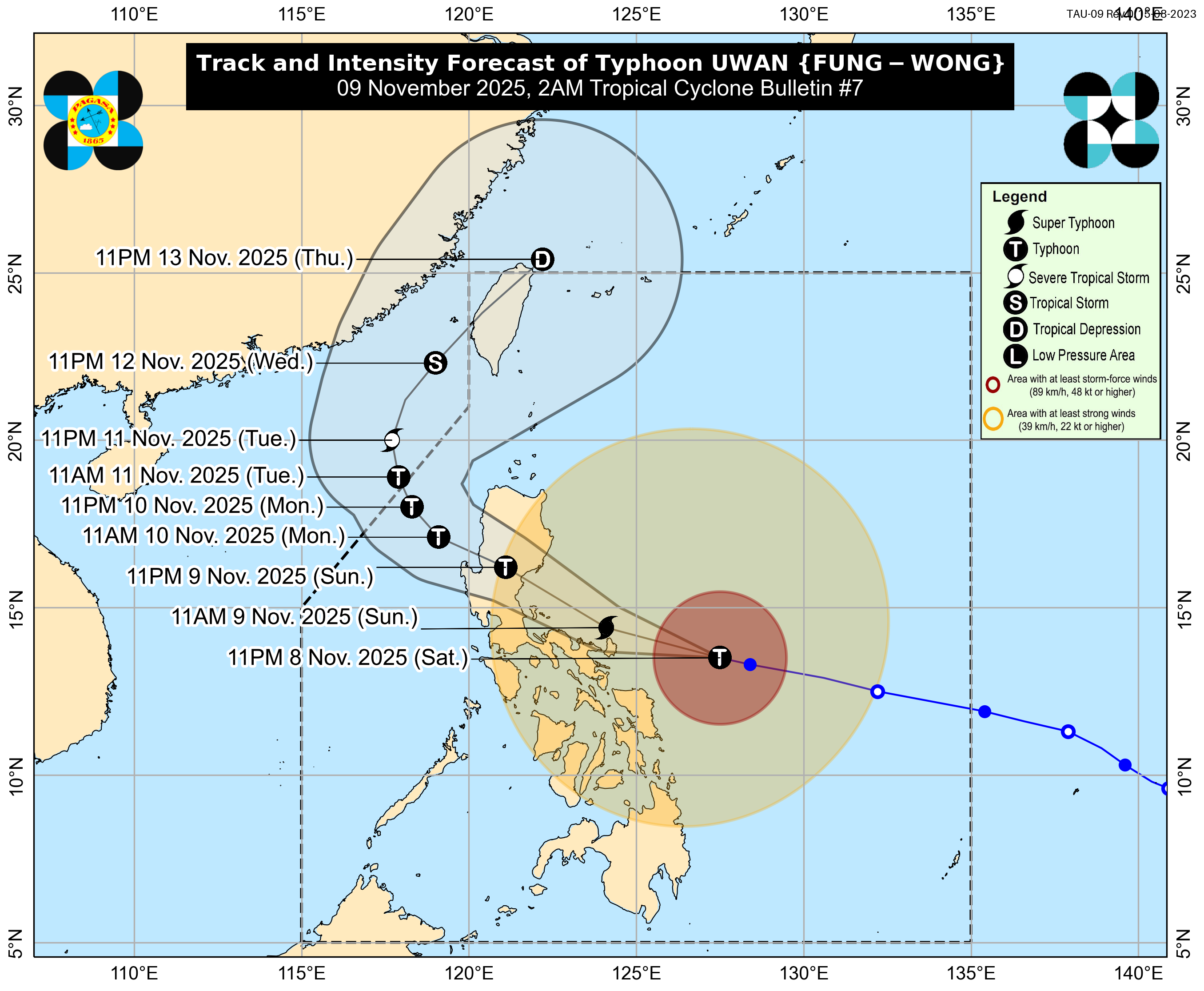 Signal No. 4 over parts of Bicol as Uwan continues to intensify