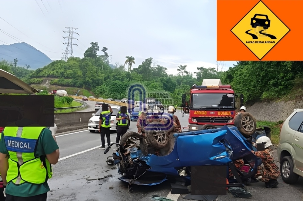 Woman killed, two injured after Perodua Bezza overturns on KL–Karak ...