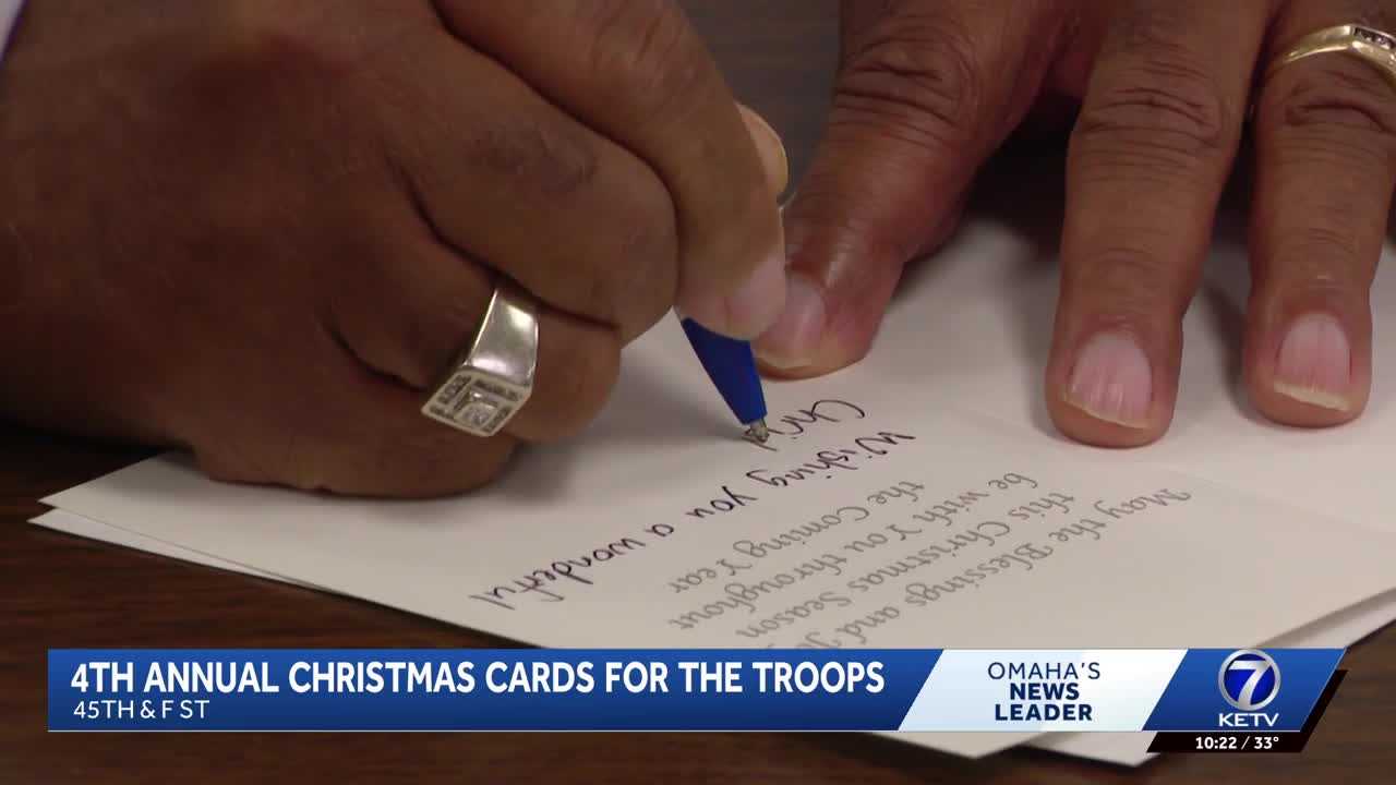 Omaha community writes holiday cards for our troops at annual event