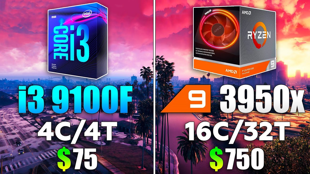 i3 9100F vs Ryzen 9 3950X: How big is the difference?