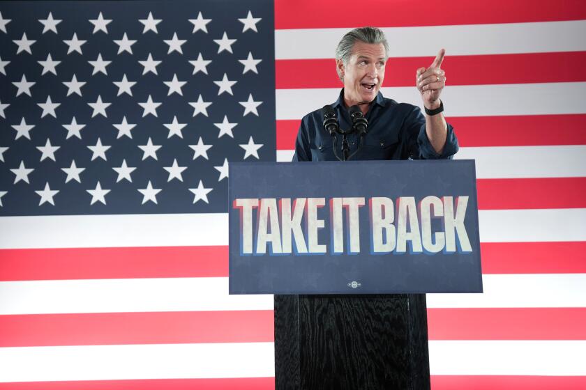 Newsom at Texas rally celebrates Prop. 50 victory, take swipes at Trump