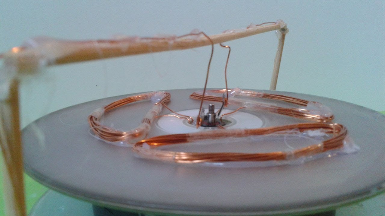 How to make a simple electric motor at home | DIY science project with ...