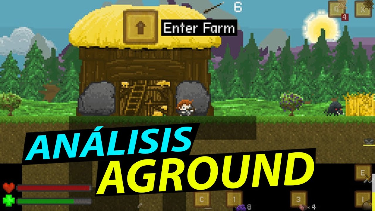 Aground - sobrevive en la isla 2D | Análisis gameplay español