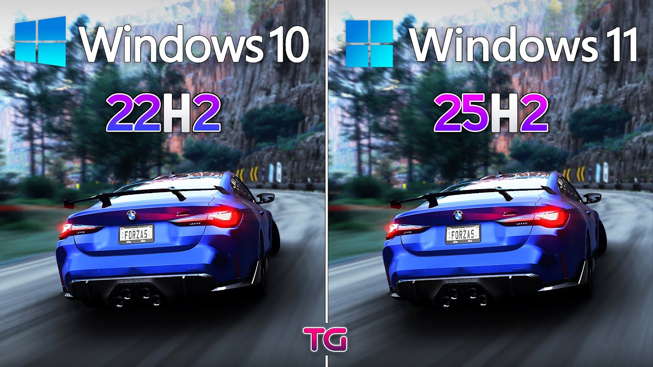 Windows 10 22H2 vs Windows 11 25H2 - Gaming in 2025