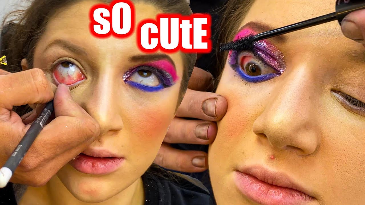 Makeup artist transforms me into a thrifted Barbie style