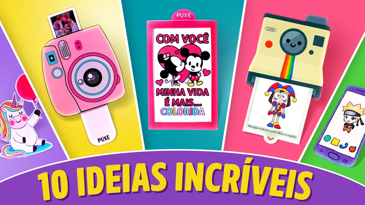 10 ideias criativas ️ DIYs fáceis de cartões interativos