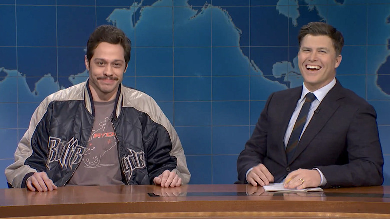 Pete Davidson Returns To SNL To Defend His Ferry Purchase With Colin ...