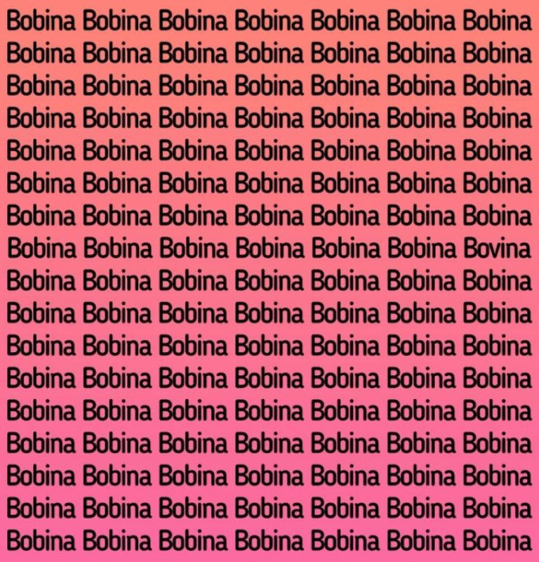 Sólo una mente muy inteligente puede encontrar la palabra 'Bovina' en ...