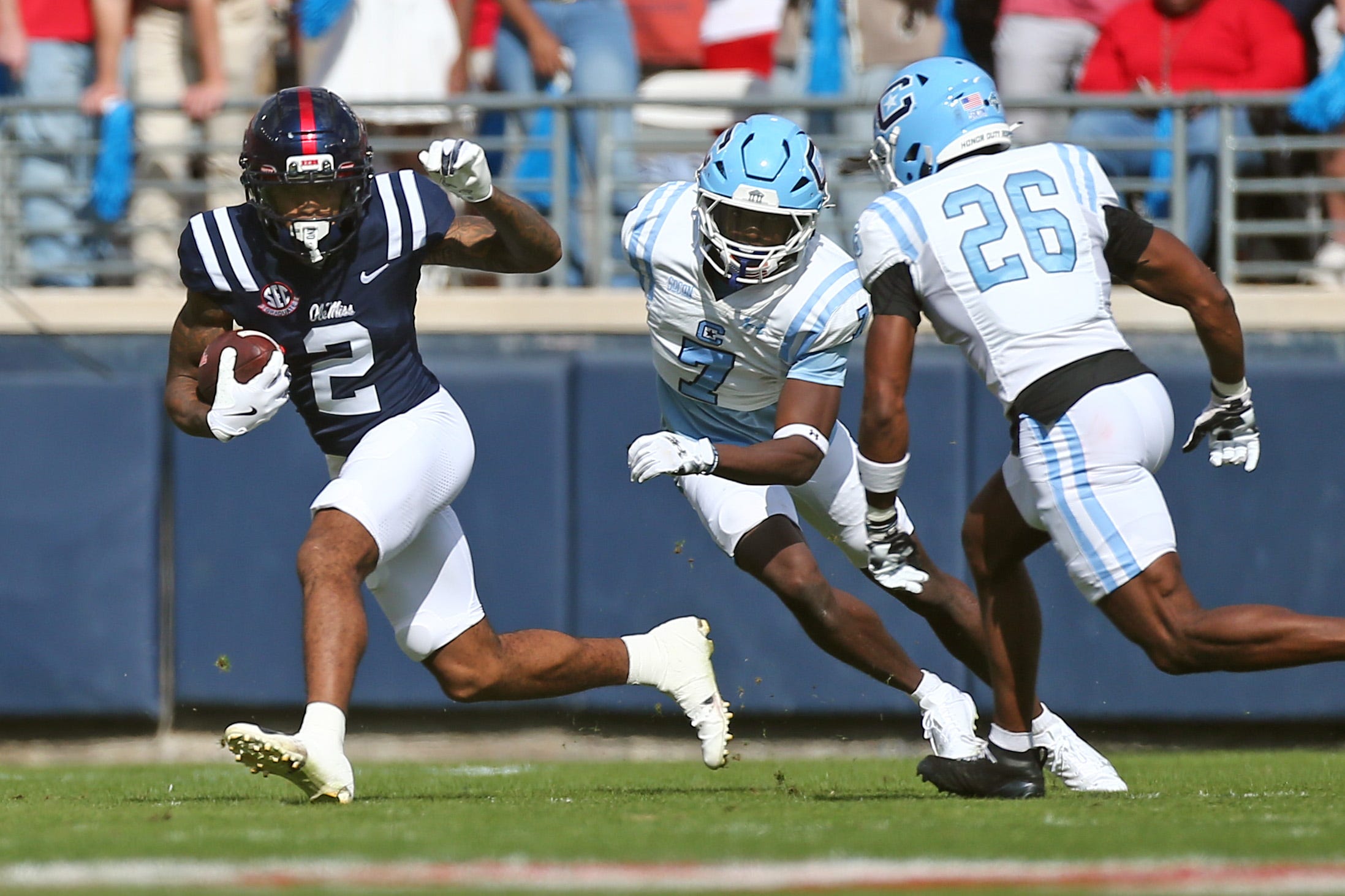 Ole Miss football vs Citadel highlights, Trinidad Chambliss, Rebels ...