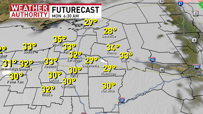 Frozen precipitation will impact roads and trees in NNY Sunday and ...