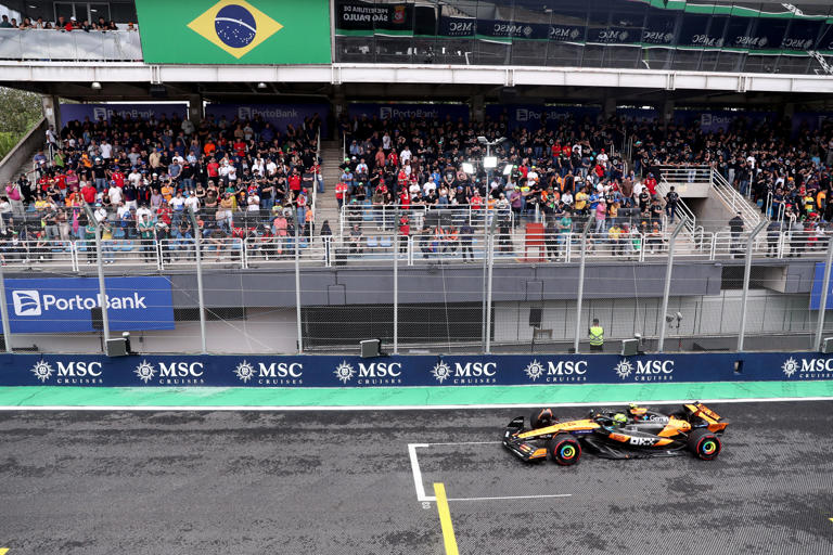 Formula 1 starting lineup for race in Brazil in November 2025