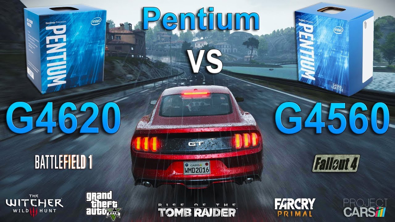 Pentium G4620 vs G4560 test in 7 games