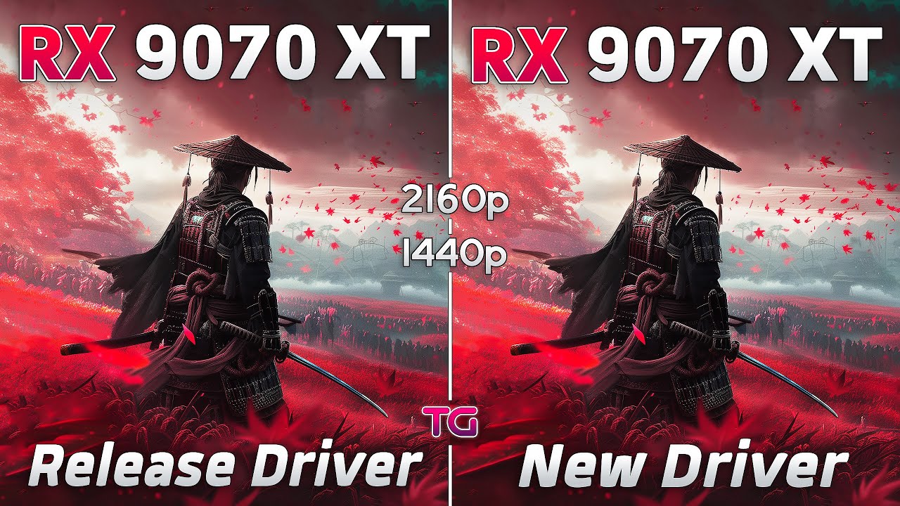 RX 9070 XT new driver vs release driver - test in 1440p & 4K